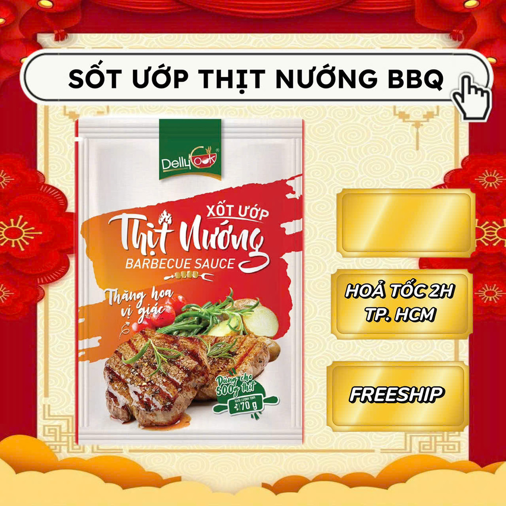 Xốt ướp thịt nướng BBQ 70g Delly Cook [ SHOP ANH BA HƯNG] | Shopee Việt Nam
