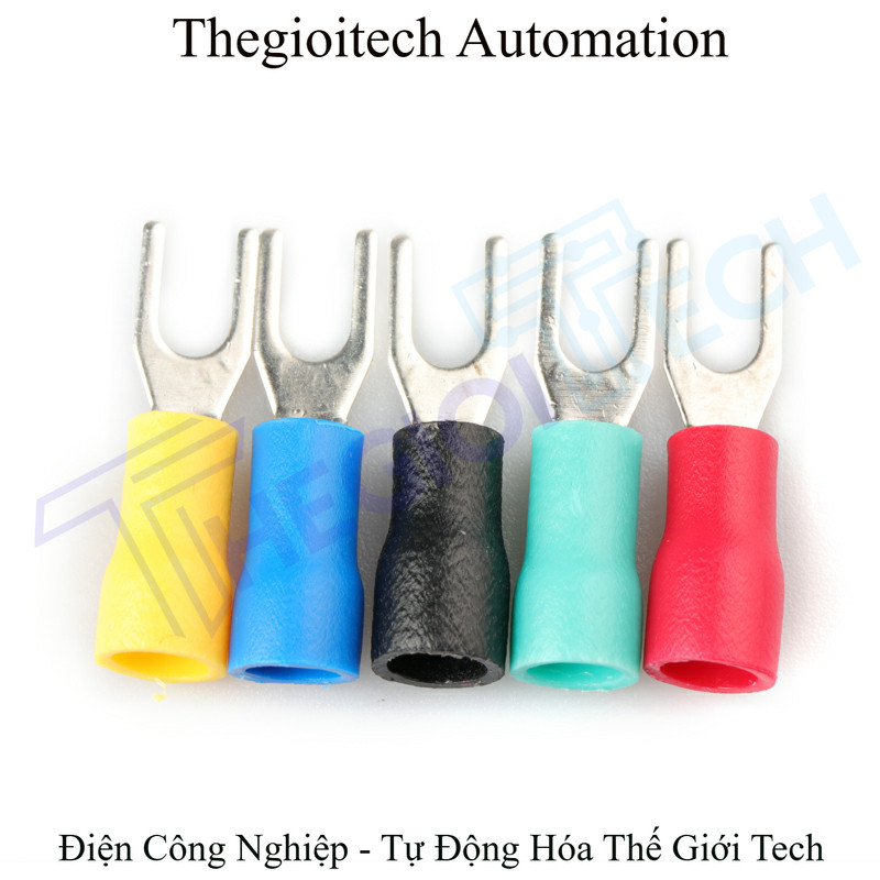 Bộ 100 đầu cos chữ y (cos chỉa) nối dây điện SV1.25-3, 1.25-4, 2-4,SV 2 ...