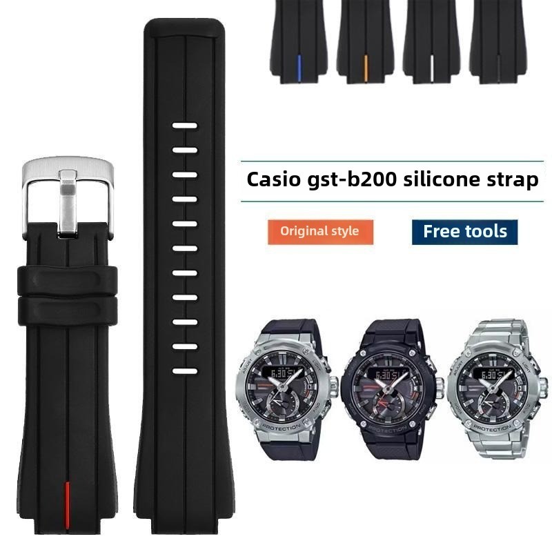 Vòng đeo tay đồng hồ cao su đùn 16mm cho Casio G-SHOCK 5608 GST-B200 ...
