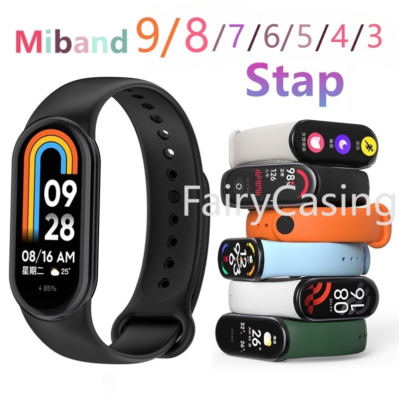 Dây Đeo Silicon Mềm Cho Xiaomi Mi Band 9 8 Vòng Tay Thể Thao Dây Đeo Tay Cho Mi Band 7 6 5 4 3 ...