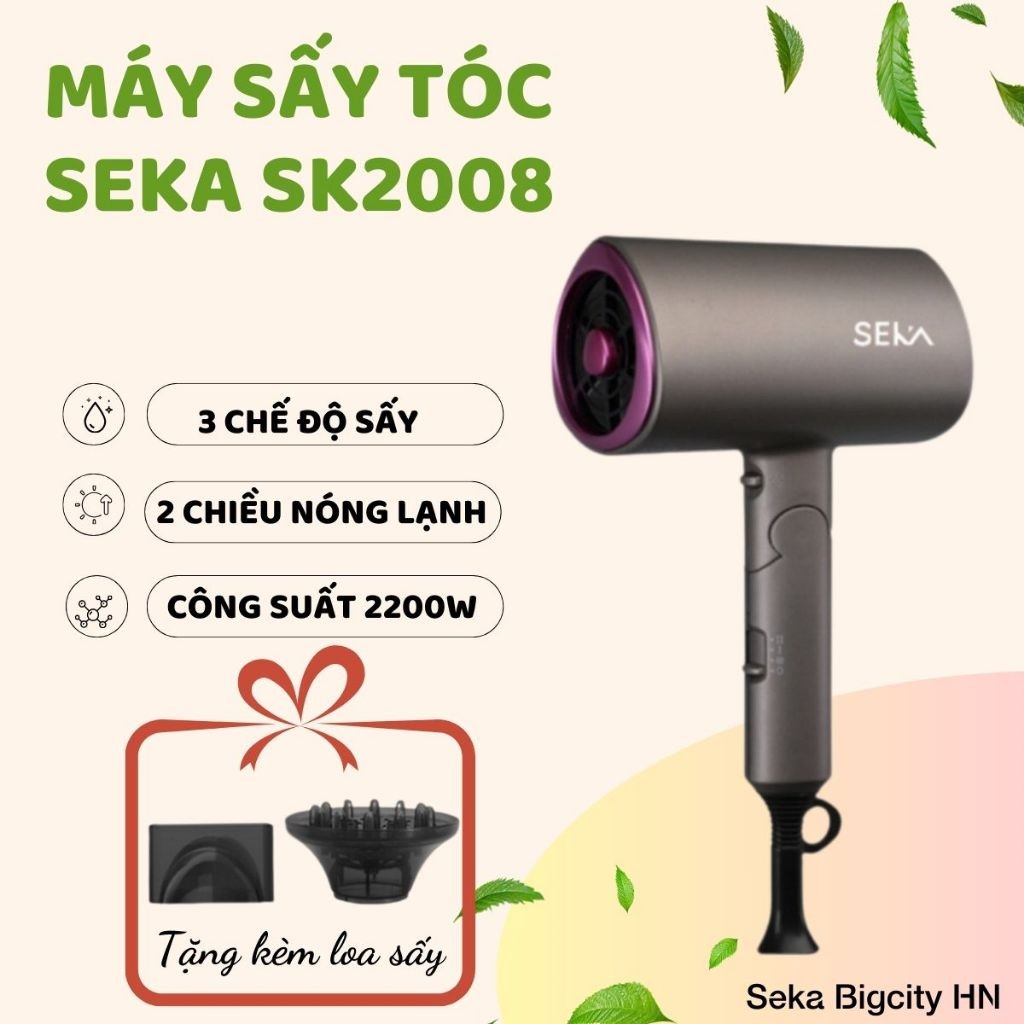 Máy Sấy Tóc Gấp Gọn SEKA SK2008, Công Suất Lớn Sấy Nhanh Khô, Nhỏ Gọn ...