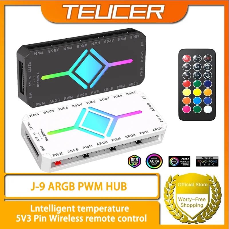 Quạt TEUCER Điều khiển nhiệt độ thông minh 5v3 Pin Divine Light Đồng bộ hóa ARGB HUB PWM HUB ...
