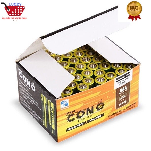 Nguyên hộp (40 viên) Pin tiểu nhí con Ó 3A, AAA, đa dụng, pin sử dụng ...