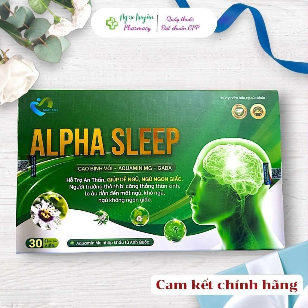 ALPHA SLEEP hổ trợ an thần, giúp dễ ngủ, ngủ ngon giấc, bị căng thẳng ...