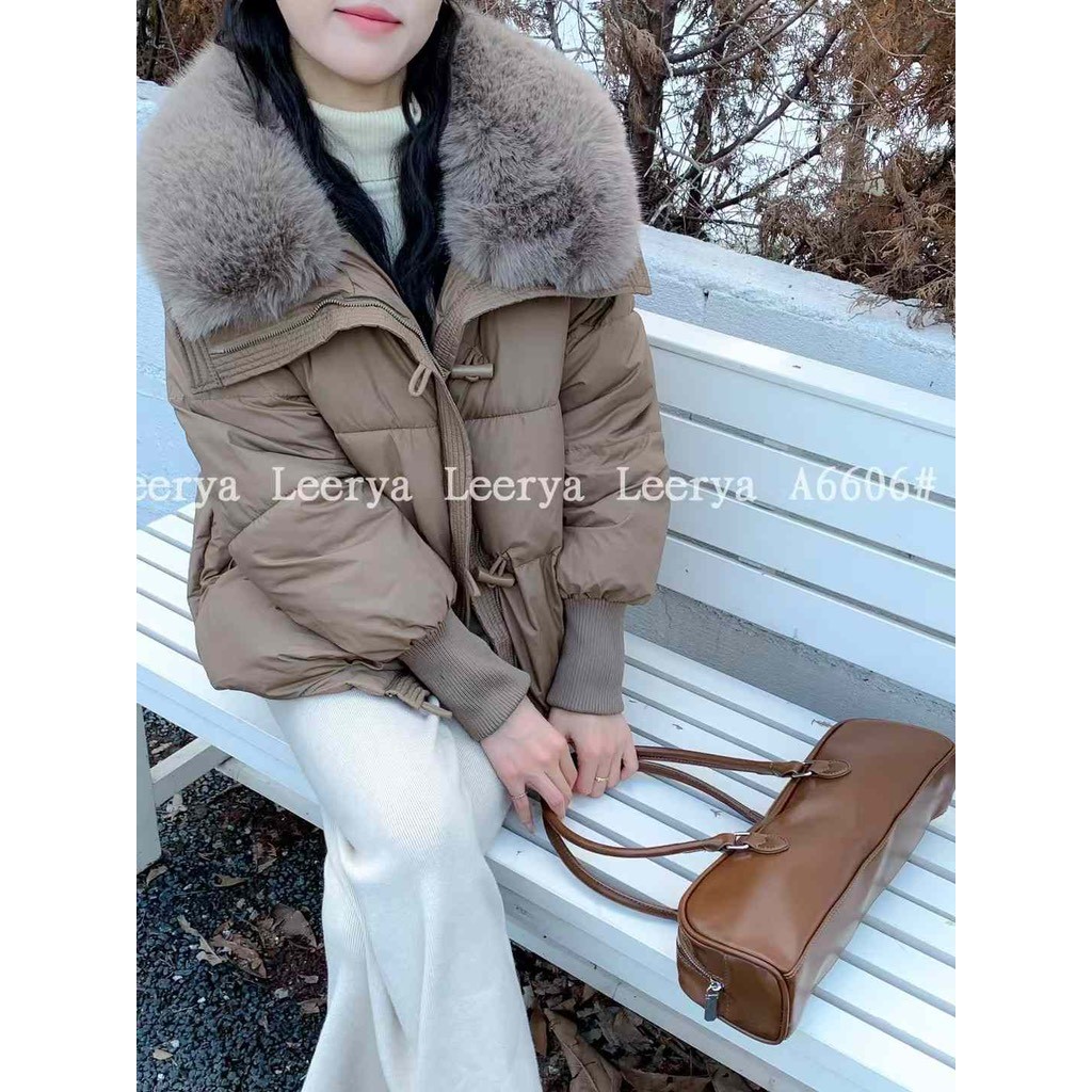 Áo Phao Mùa Đông, Áo Phao Nữ Trần Bông Khuy Sừng Cổ Lông Thỏ A6606# Hàng QC Mẫu Mới Nhất 2024 ...