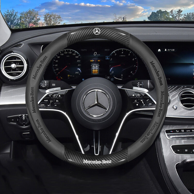 Vỏ Vô Lăng Da Sợi Carbon 6D Cho Xe Mercedes Benz A B C E S Class AMG E200 W210 W203 W124 W204 ...