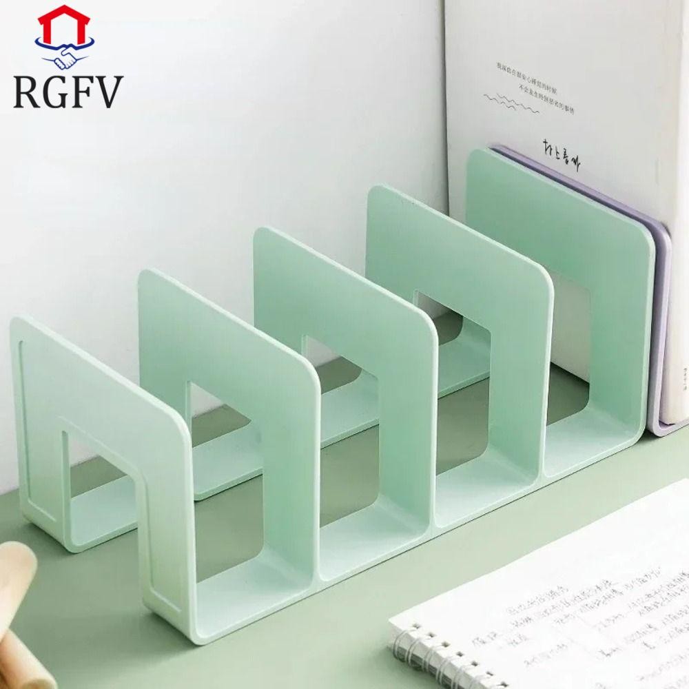 Rgfv Desktop Bookends, Display Bookshelf Divider Book Stand, File ...