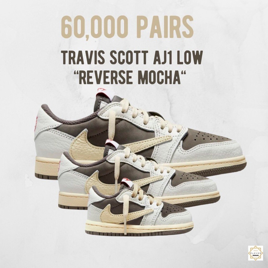 Giày Thể Thao Travis Scott x JD1 Low Reverse Mocha Màu Nâu Trắng Cổ ...