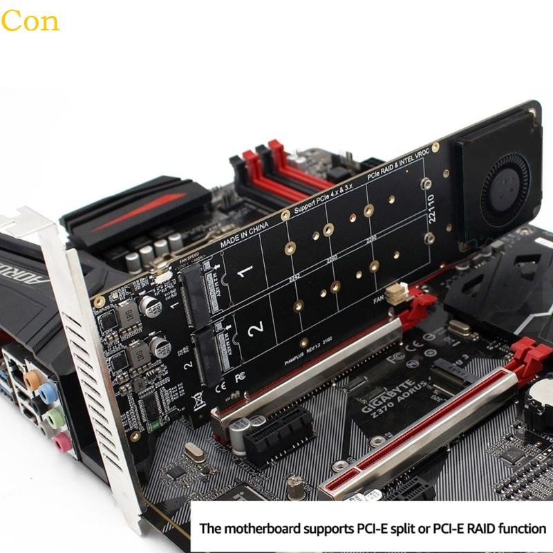 Con PCI-E X16 sang NVME cho M 2 cho M cho Key 4 SSD cho Bộ chuyển đổi RAID Riser PCI-E Spli ...