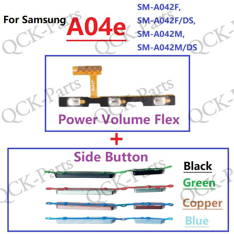 [Qck] Dành cho Samsung Galaxy A04E Nút nguồn Flex và Out Side Volume Up Down Button Flex Linh ...