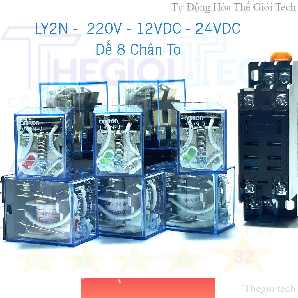 Rơ Le Trung Gian 8 Chân 14 Chân Relay chân lớn, chân nhỏ MY4N MY2N LY2N LY4N HH54P HH52P HH64P ...