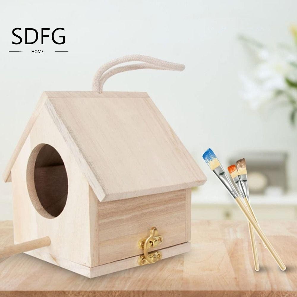 Tổ chim bằng gỗ SDFG, Hộp nhân giống vẹt độc đáo phong cách nông thôn ...