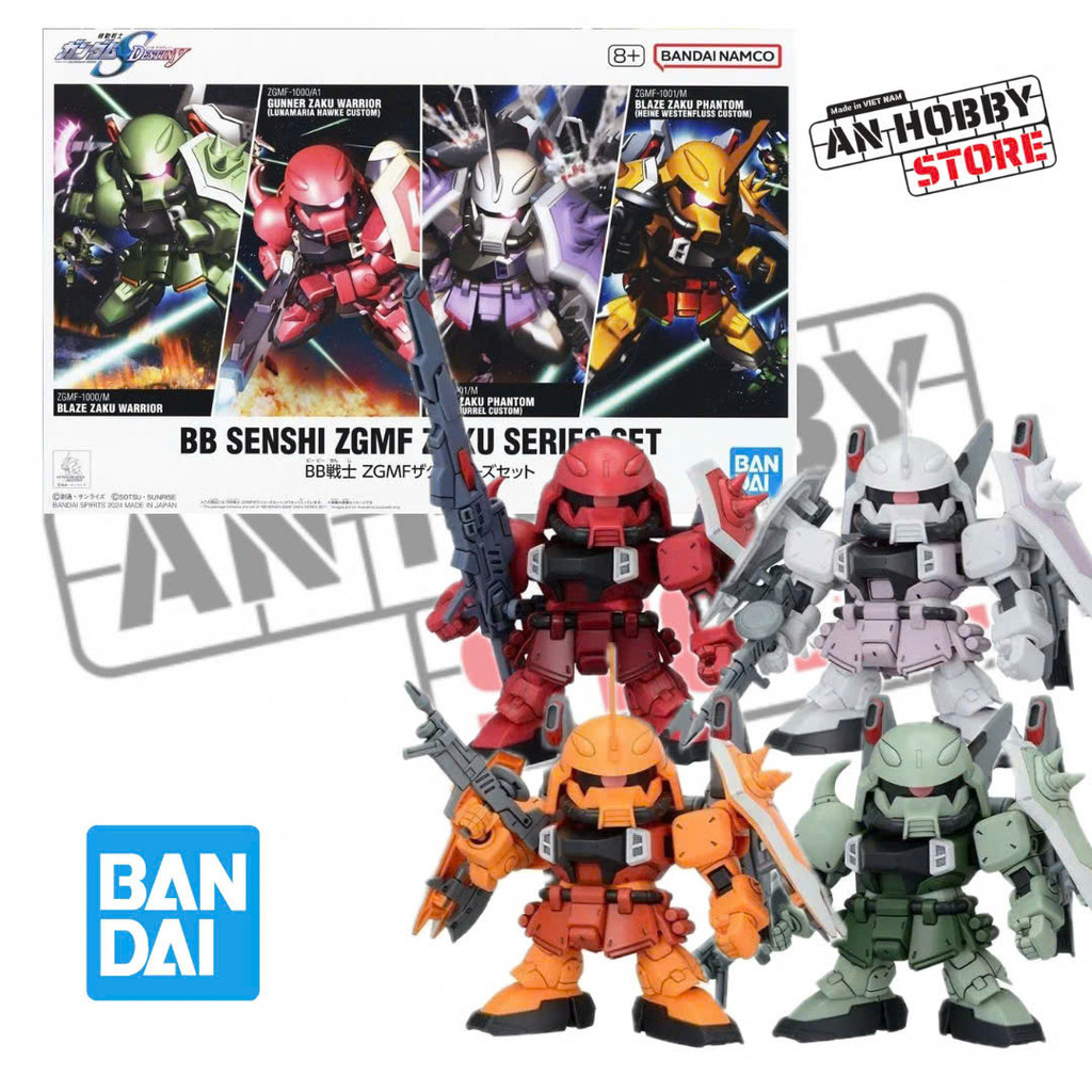 [HÀNG SẴN] BANDAI MÔ HÌNH LẮP RÁP SD BB SENSHI ZGMF ZAKU SERIES SET | Shopee Việt Nam