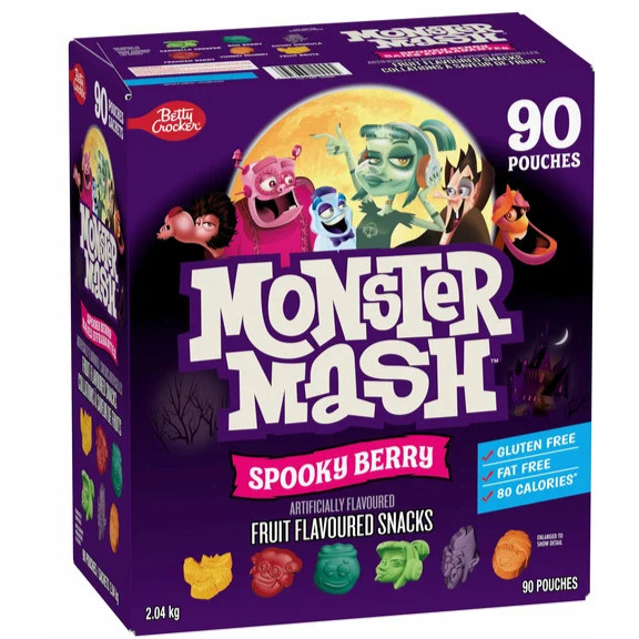 Kẹo Betty Crocker Monster Mash Fruit Snacks (1 hộp x 90 gói) | Shopee ...
