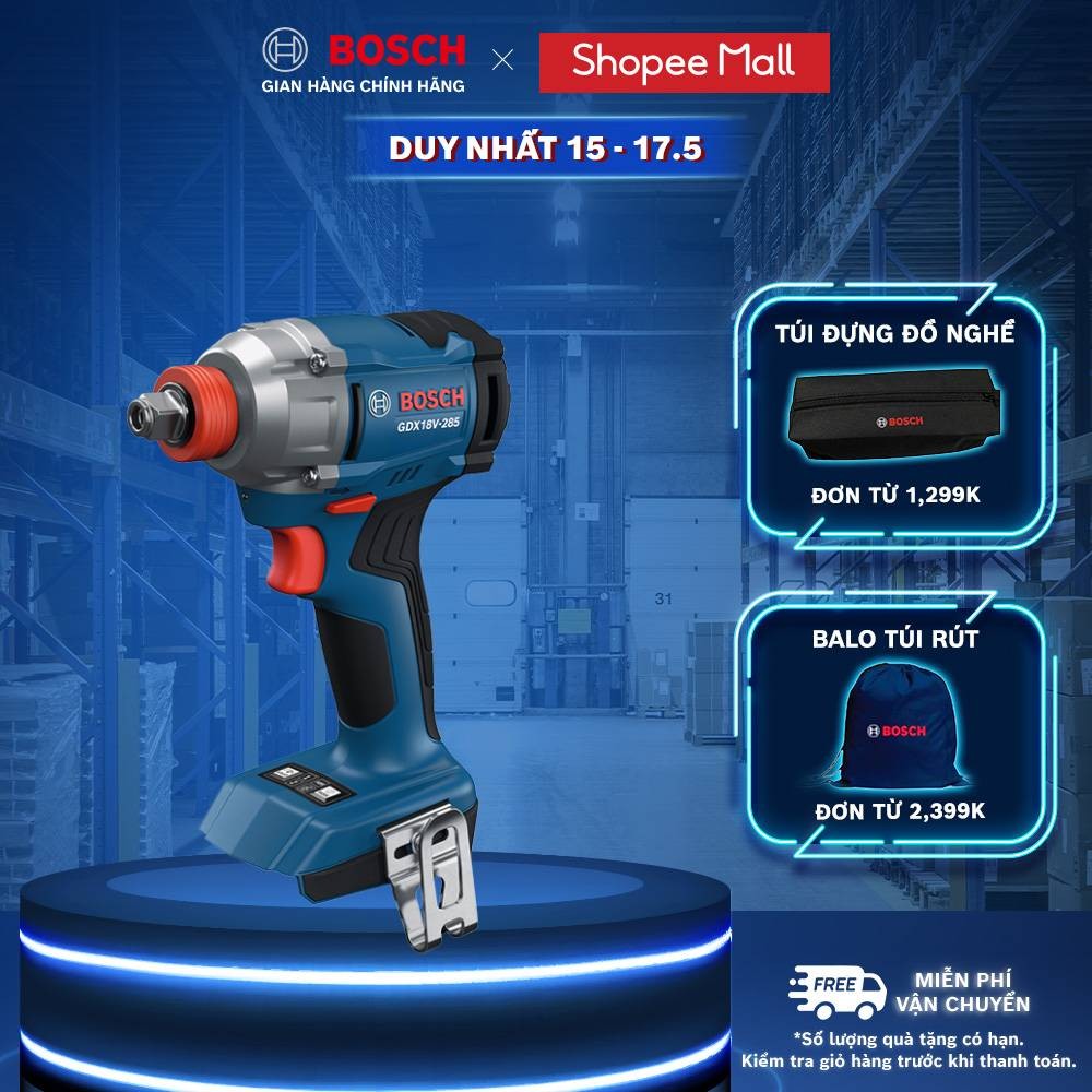 Máy bắt ốc vít dùng pin Bosch GDX 18V-285 (SOLO) | Shopee Việt Nam