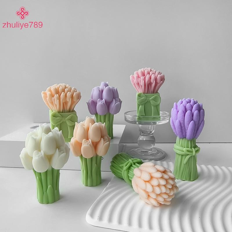 Khuôn Silicon Bó Hoa Tulip 3D DIY Hoa Thơm Xà Phòng Handmade Thạch Cao ...