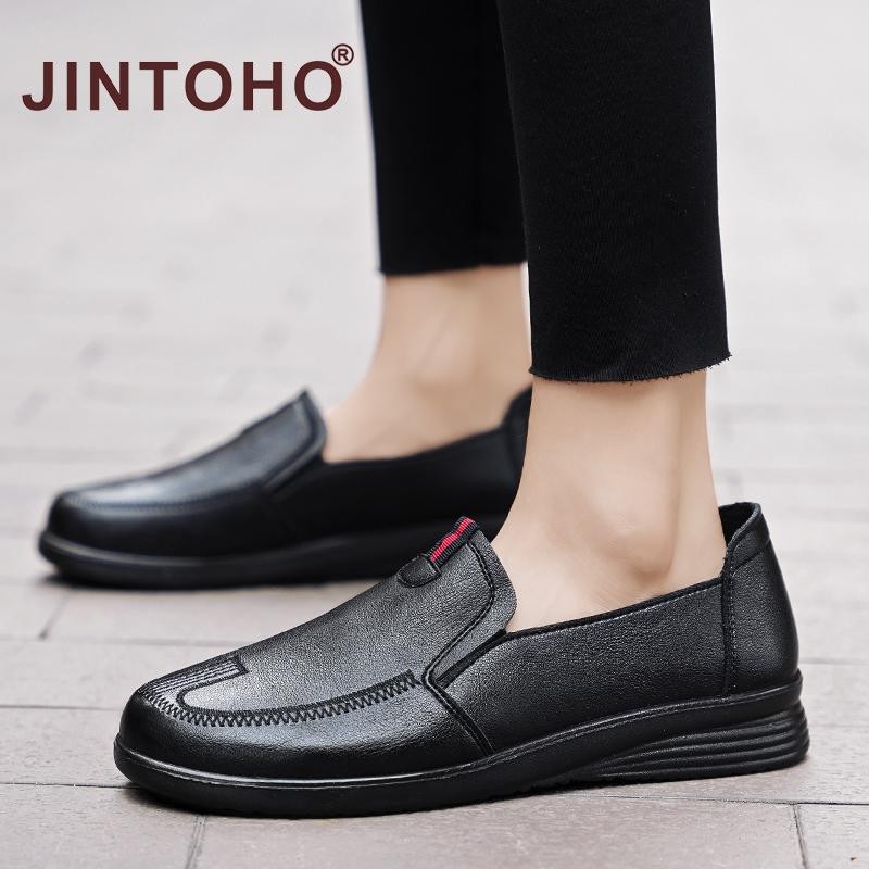 Jintoho Giày da nữ mềm mại thoải mái Giày da nữ thông thường Slip on ...