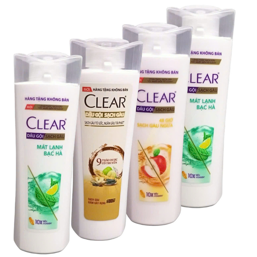 Set 4 Chai Clear Bạc Hà / Clear 9 Thảo Dược Cổ Truyền / Clear táo lên ...