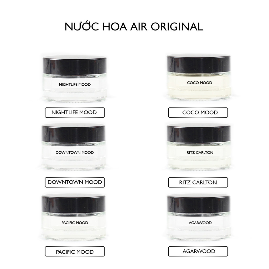 Nước hoa Refill cho hệ thống khuếch tán nước hoa trên xe ô tô hàng cao cấp Air Original, Nota ...