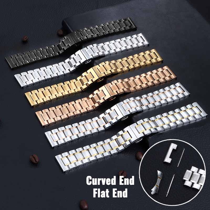 Dành cho Longin Dây đeo đồng hồ bằng thép không gỉ rắn 12mm 14mm 16mm ...