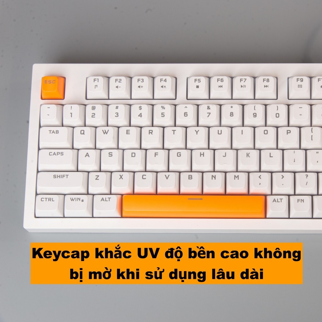 Bàn phím văn phòng P6 Paynan chống ồn kết nối cáp rời 98 phím đèn led ...
