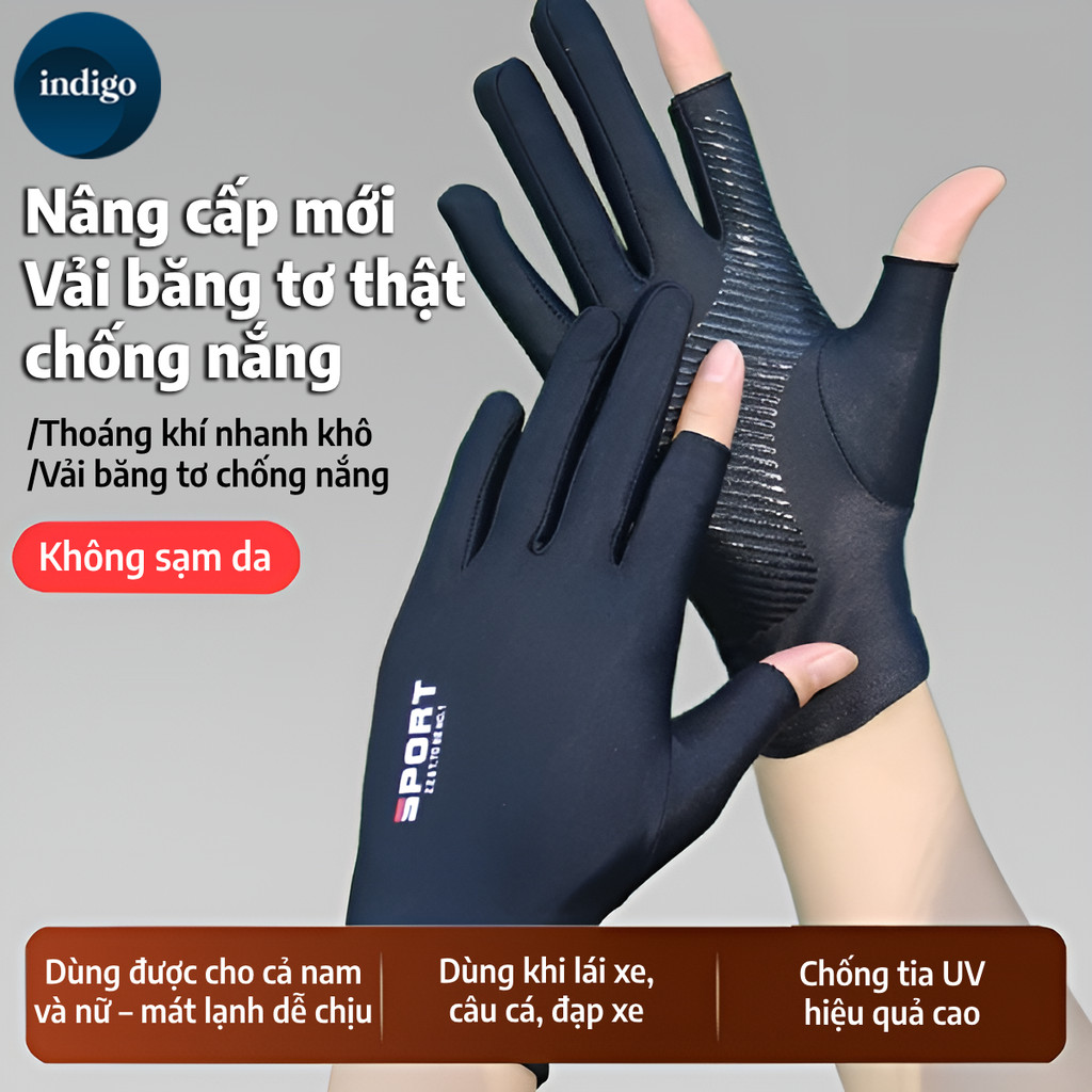Găng tay ngắn lái xe,bao tay đi xe máy vải thun, chống nắng,chất liệu ...