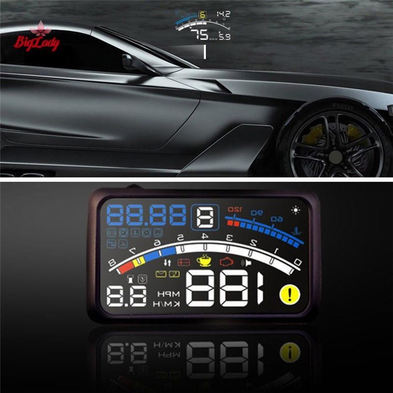 Biglady Universal F4 Head Up Display HUD ODB2 Hệ thống cảnh báo đồng hồ ...