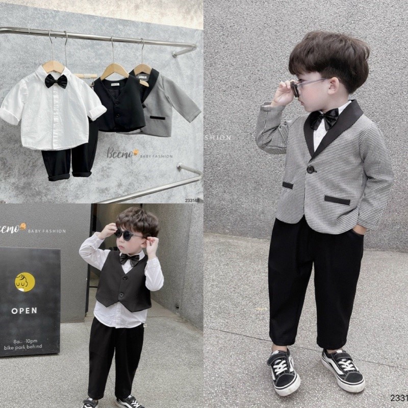 SET VEST GILE CÔNG TỬ 5 CHI TIẾT CHO BÉ | Shopee Việt Nam