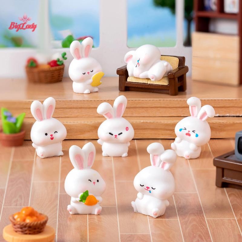 Biglady Dễ Thương Thỏ Mini Búp Bê Các Bức Tượng Nhỏ Trang Trí Hoạt Hình ...