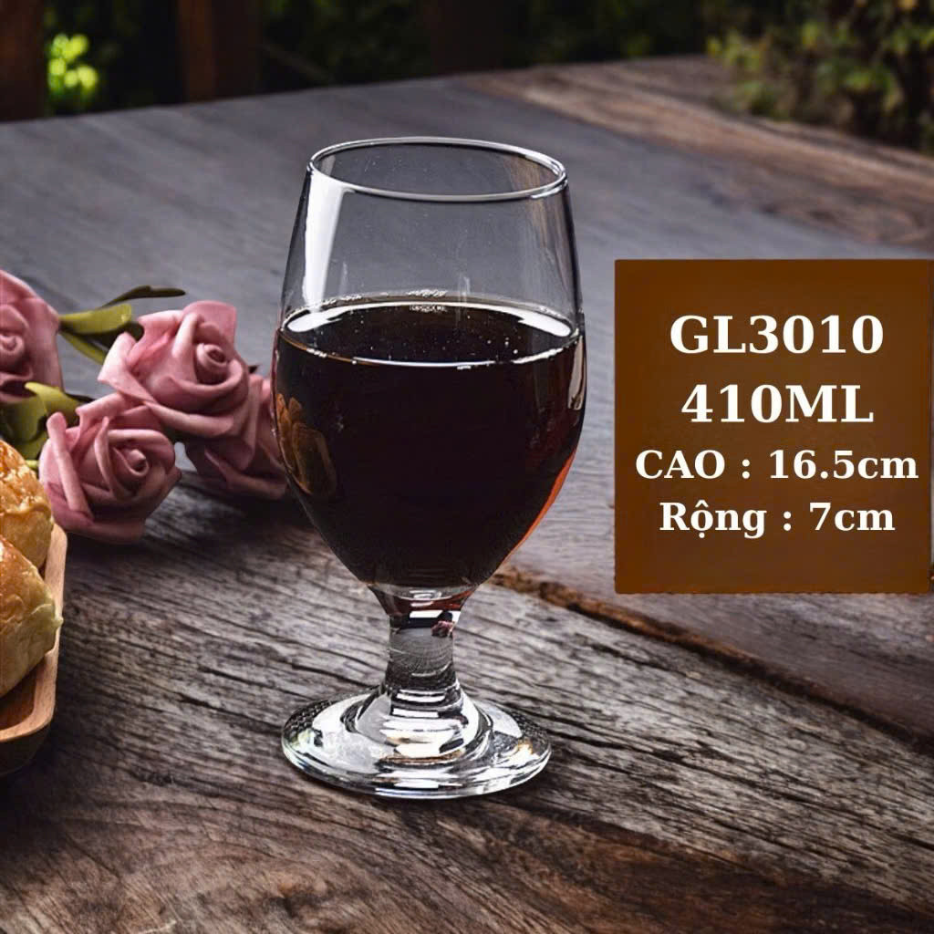 Bộ 6 ly thủy tinh GL3010 uống bia,sinh tố chân lùn 410ml cao cấp Deli | Shopee Việt Nam