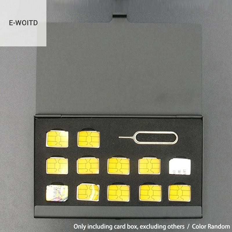 E-woitd 12 khe-Nano + 1 khe cắm thẻ-Pin Nhôm di động SIM Micro Pin Thẻ ...