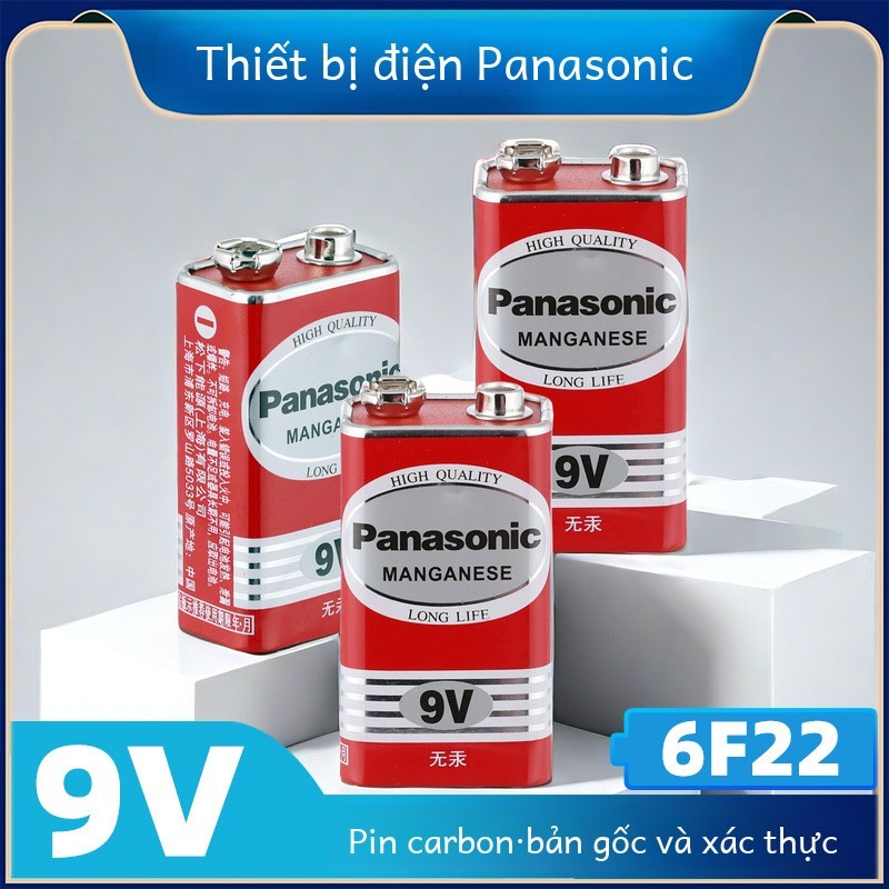 Pin Panasonic 9V Pin Carbon 6F22 Đồ Chơi Điều Khiển Từ Xa Báo Động Khói ...