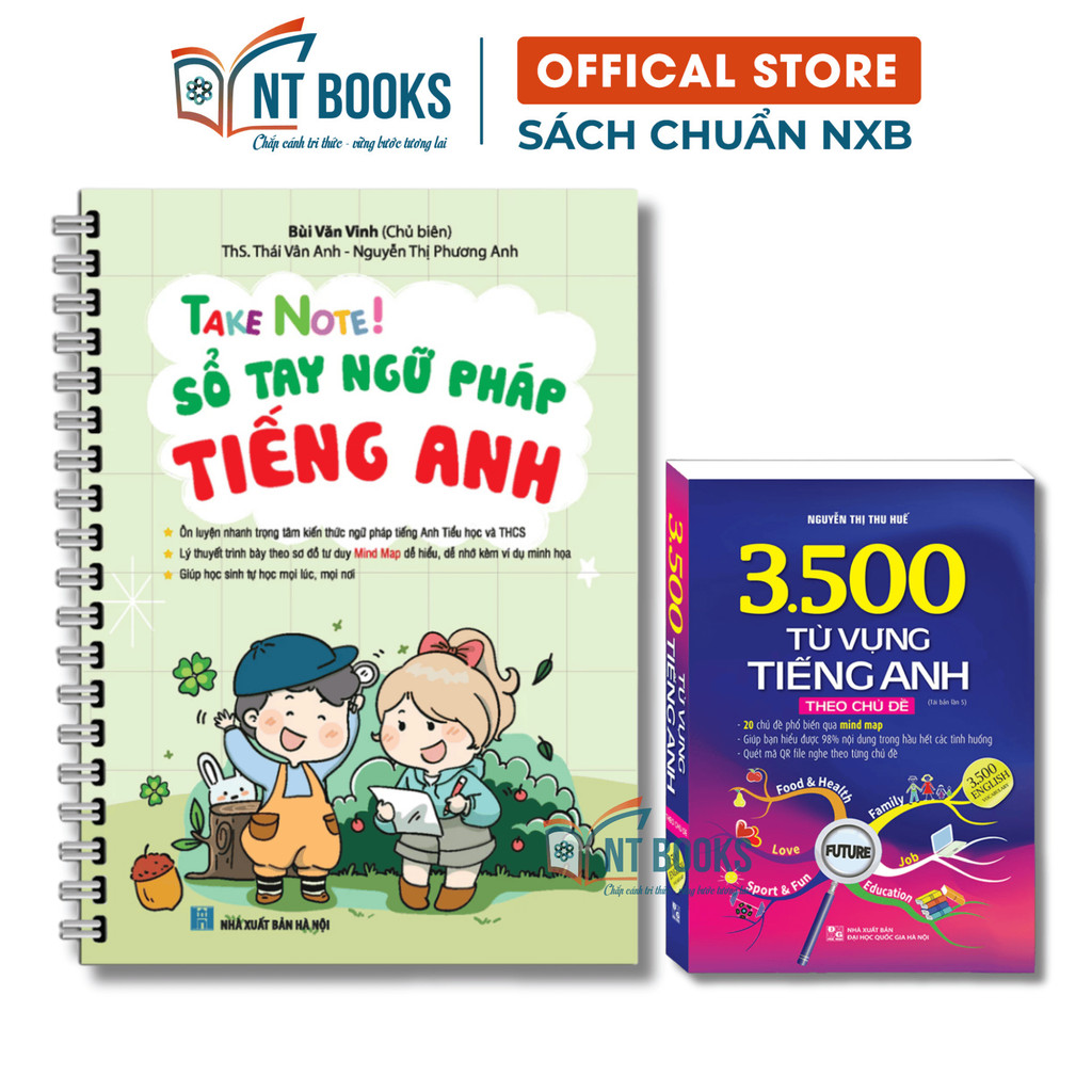 Sách - Combo 2 Cuốn TAKE NOTE ! Sổ Tay Lò Xo Ngữ Pháp Tiếng Anh + 3500 ...
