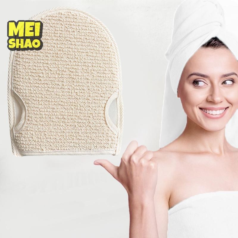 Meishao Mềm Tự Nhiên Loofah Găng Tay Hai Mặt Body Scrub Miếng Bọt Biển ...