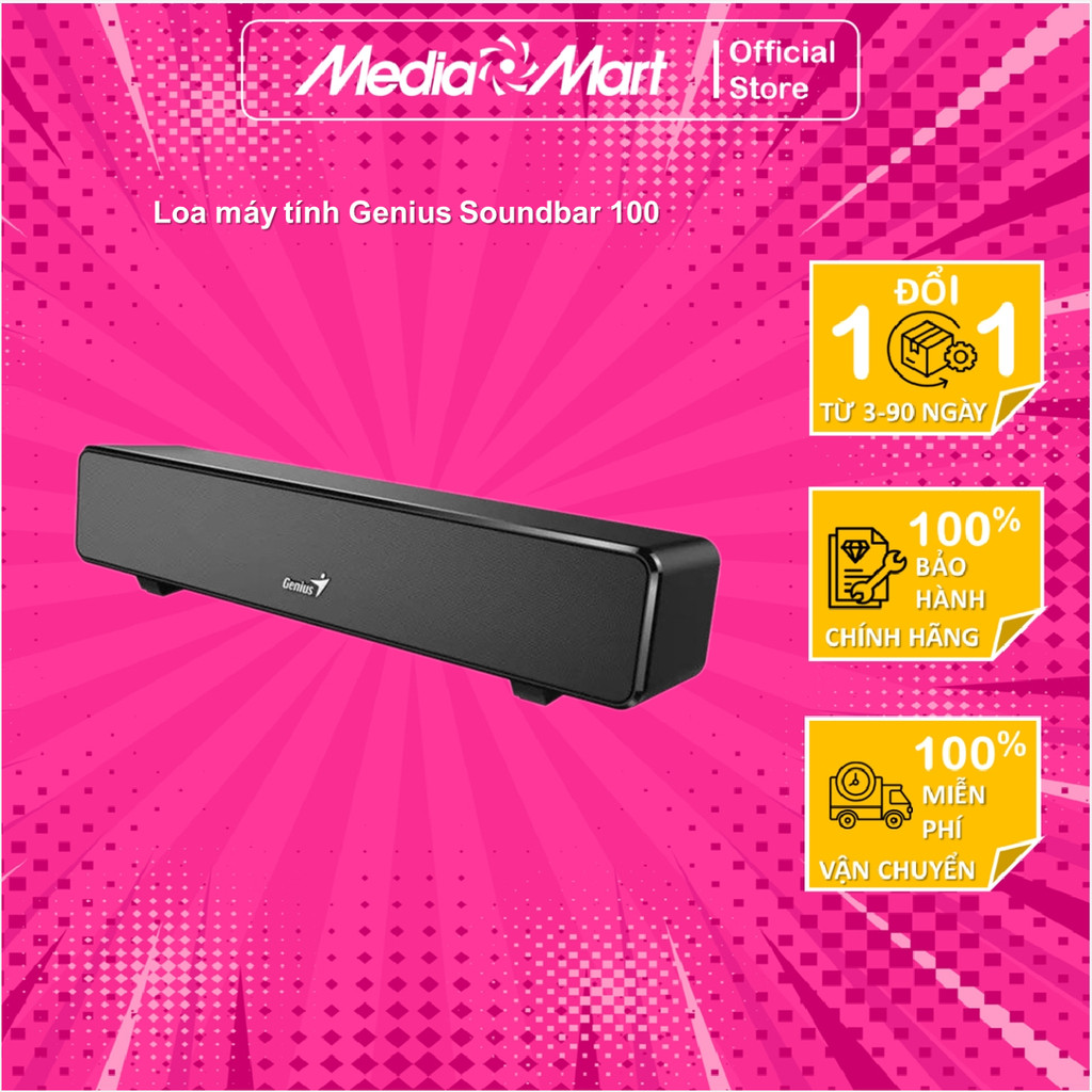 Loa máy tính Genius Soundbar 100 - Hàng chính hãng | Shopee Việt Nam