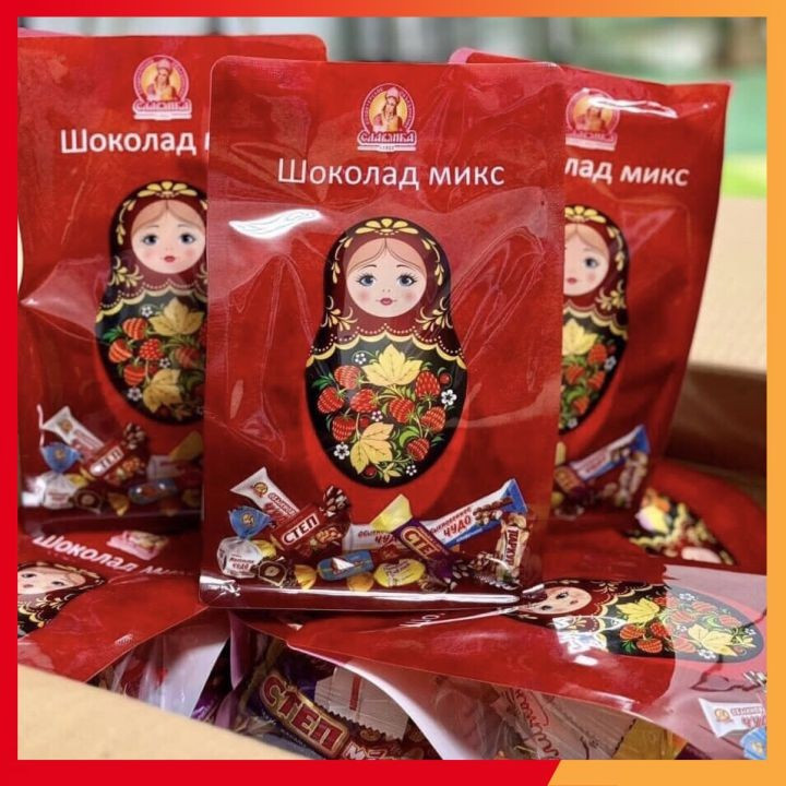 Kẹo Socola Nga Tổng Hợp Mix 8 Vị Gói 450gr - Mẫu búp bê( Date_Mới ...