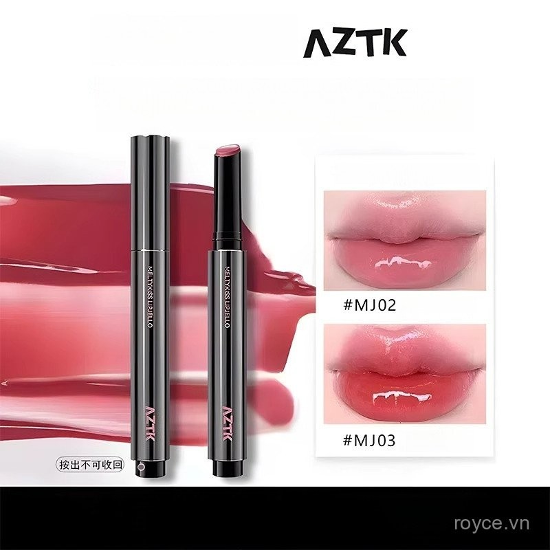 AZTK/Jingzhi Son môi gel gương Snow Kiss mùa xuân hè, làm sáng, mềm mại ...