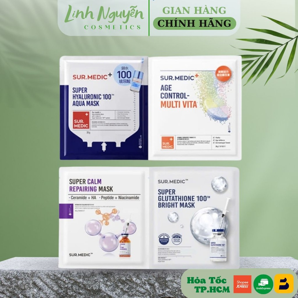 Mặt Nạ Dưỡng Sáng, Cấp Ẩm, Phục Hồi, Chống Lão Hoá SUR.MEDIC Mask 30g ...