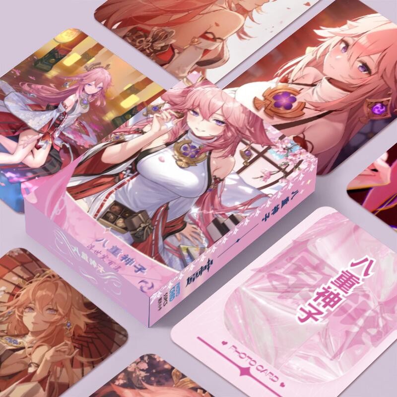 55-92 Chiếc Manga Manhwa GENSHIN Laser Holographic Lomo Cards YAE MIKO Beelzebul Furina Hutao ...