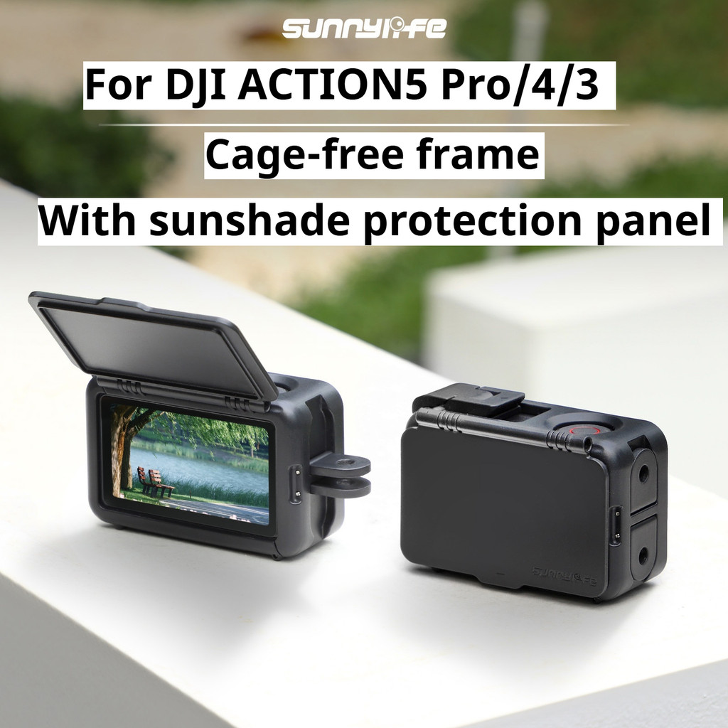 Dành cho DJI Action 5Pro / 4 / 3 Vỏ mở rộng lồng thỏ, Mũ trùm đầu ống kính Action 5Pro và tấm ...