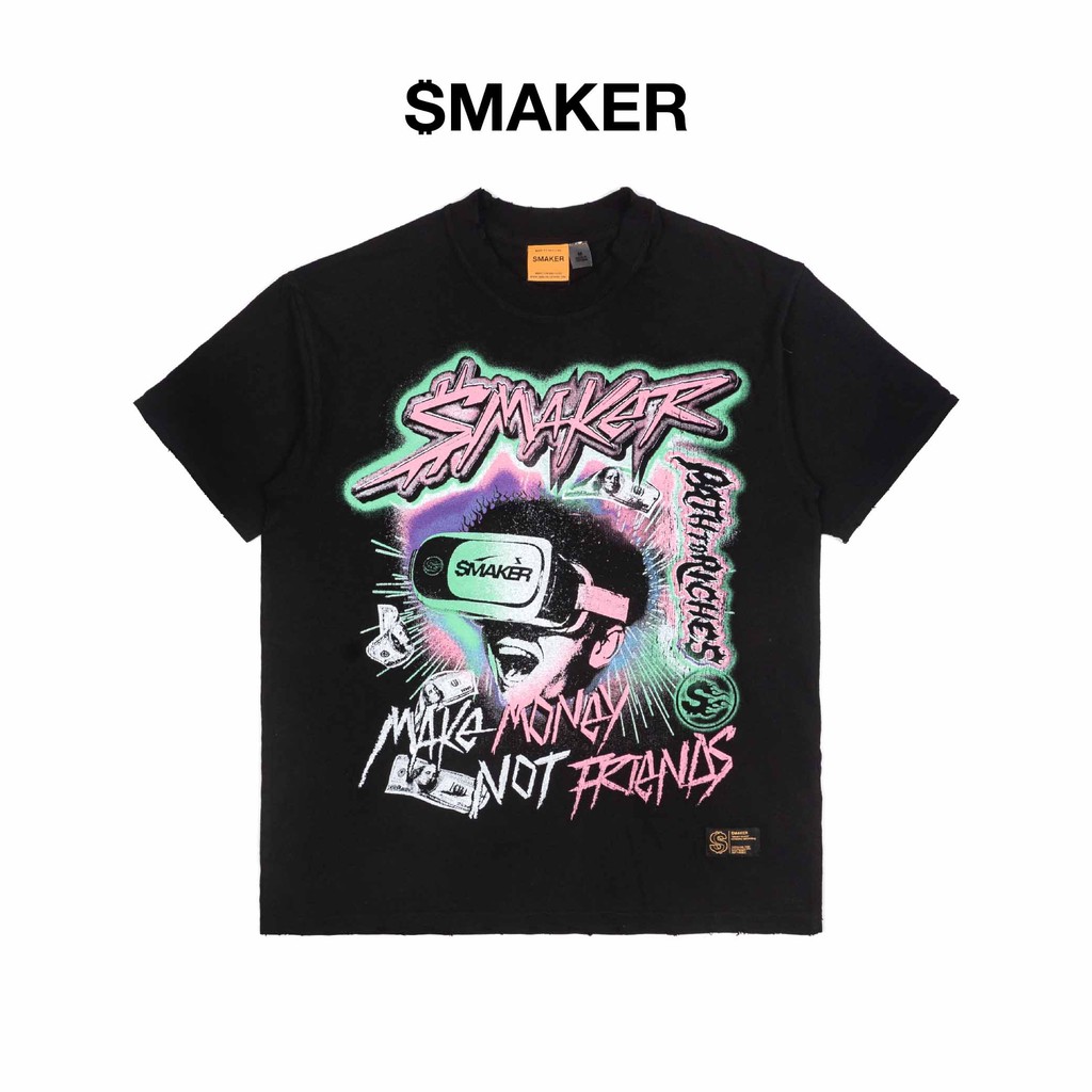 [SMAKER] Áo thun 100% cotton washed màu đen - PATH TO RICHES WASHED TEE ...