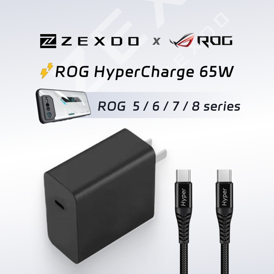 Zexdo Bộ sạc siêu nhanh cho Asus ROG 65W bộ chuyển đổi sạc du lịch Điện thoại ROG 2 3 5 5S 6 7 8 ...