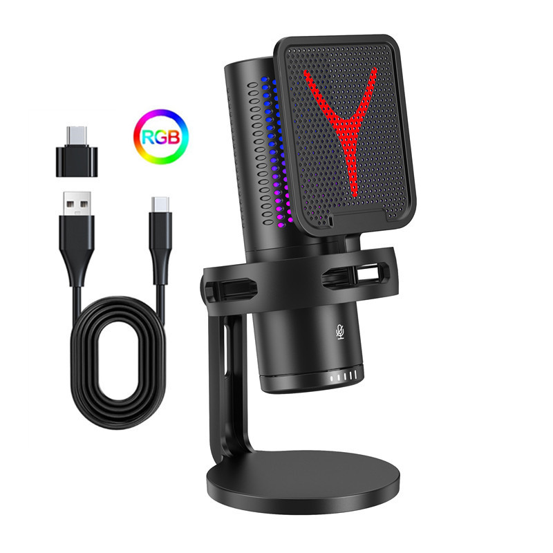 Gm7 USB Gaming Micro RGB PC Khử tiếng ồn Mic ngưng tụ có tắt tiếng để ...