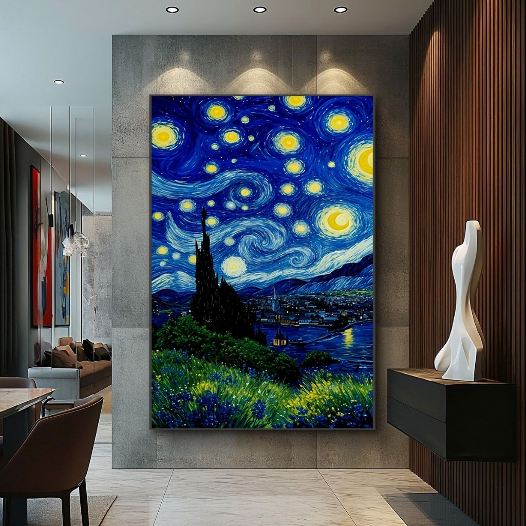 Tranh Van Gogh - Tranh Canvas/Tráng Gương - Có Khung - Tặng Kèm Đinh ...