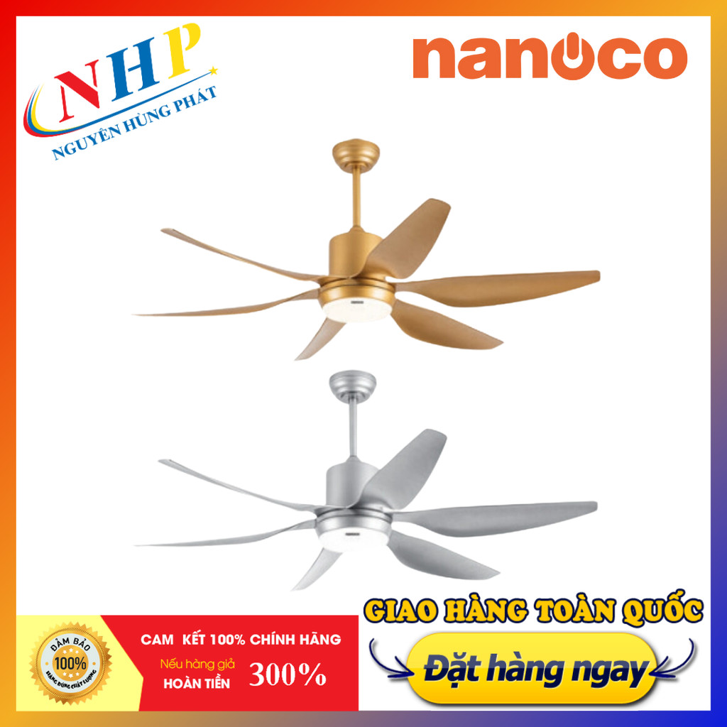 Quạt trần 6 cánh có đèn Led Nanoco NCF5462 | Shopee Việt Nam