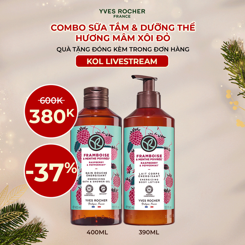 [KOL Livestream] Combo Sữa Tắm và Sữa Dưỡng Thể Hương Mâm Xôi Đỏ & Bạc ...