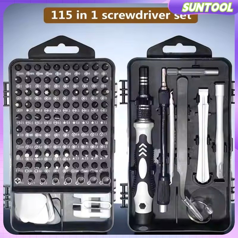 SUNTOOL Bộ tua vít 115 in 1 kính đồng hồ máy tính điện thoại di động ...