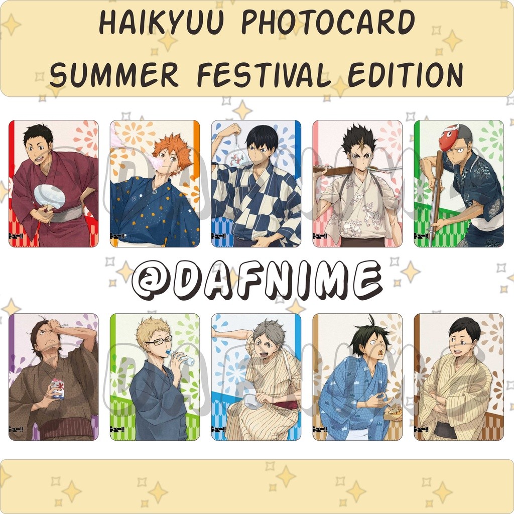Haikyuu SUMMER FESTIVAL EDITION PHOTOCARD - Card Unofficial bo góc cán ...