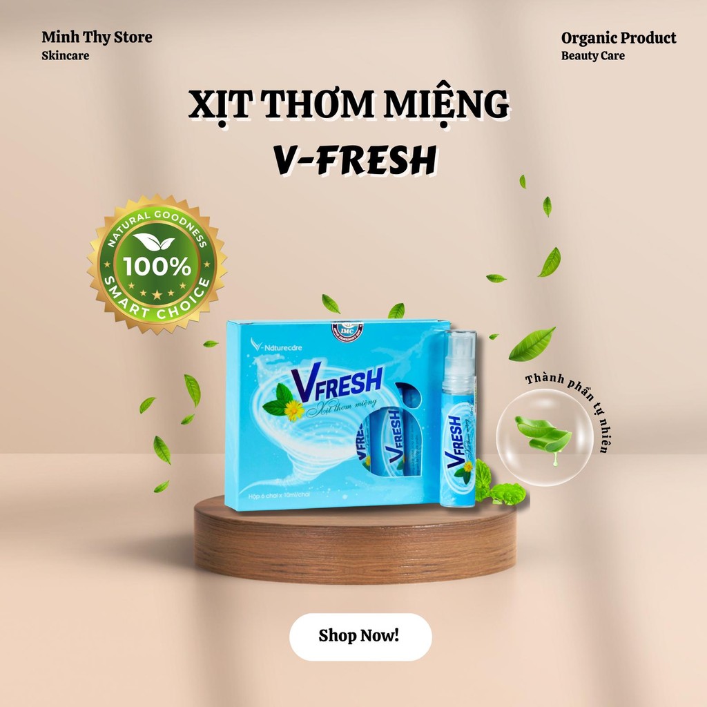 Xịt Thơm Miệng VFRESH (1 Chai) Khử Mùi Hôi Thức Ăn, Giúp Khử Trùng Với ...