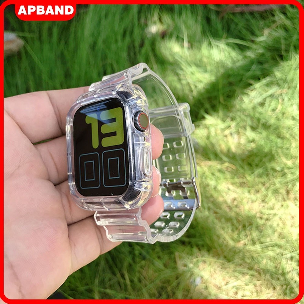 TPU Rõ Ràng Thể Thao Túi Dây Đeo Trang Chủ Cho Iwatch Apple Watch 46 45 ...